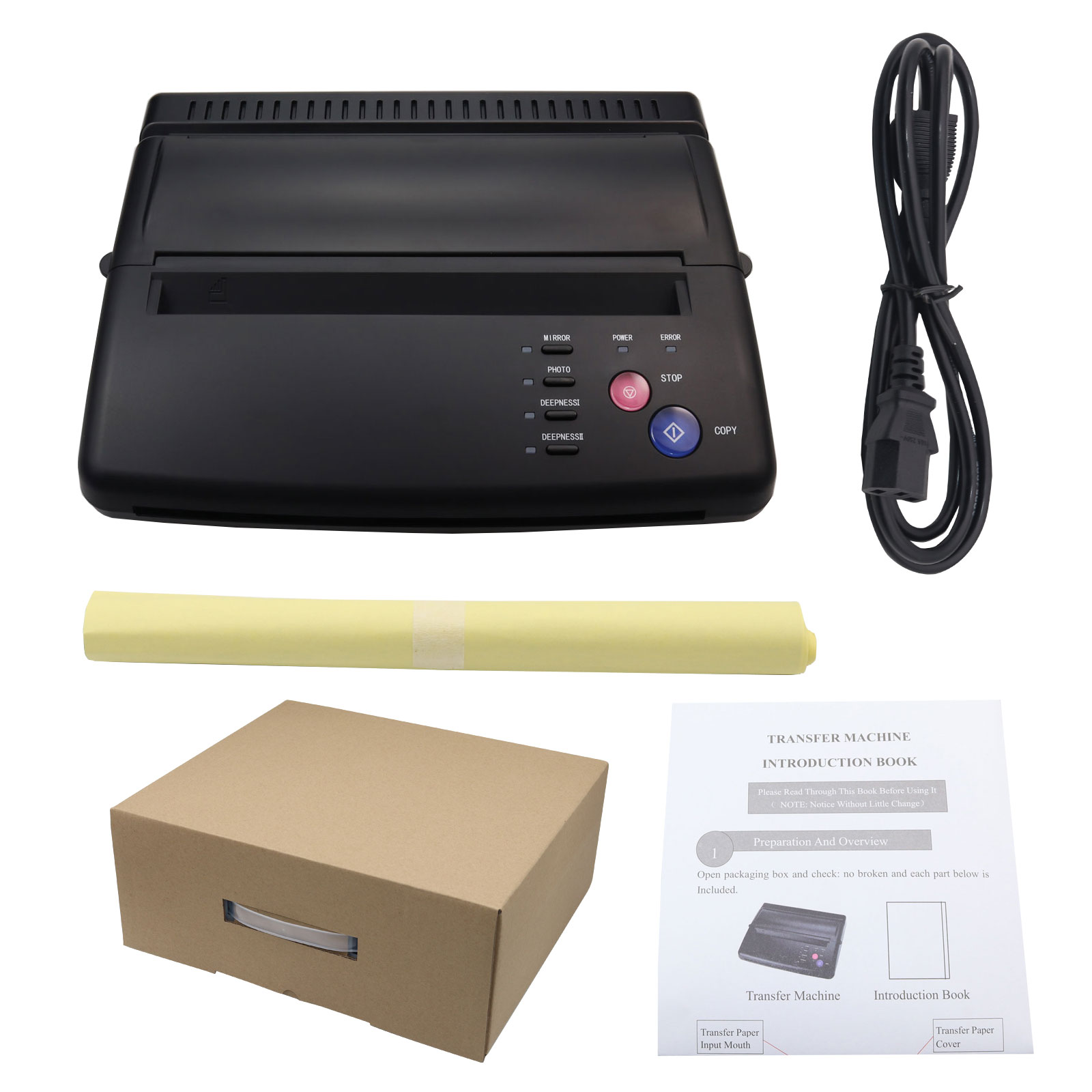 Kissure Tattoo Transfer Stencil Machine Thermal Copier Printer, with 10 ...